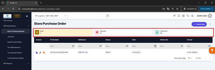 NEW STORE PURCHASE ORDER - DPL USER MANUAL