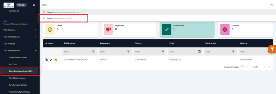 NEW STORE PURCHASE ORDER - DPL USER MANUAL